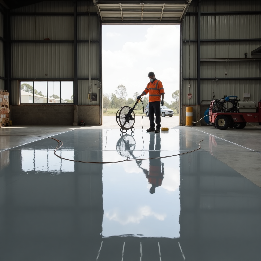 Aircraft Hangar Epoxy Flooring | Toowoomba Aviation Expert